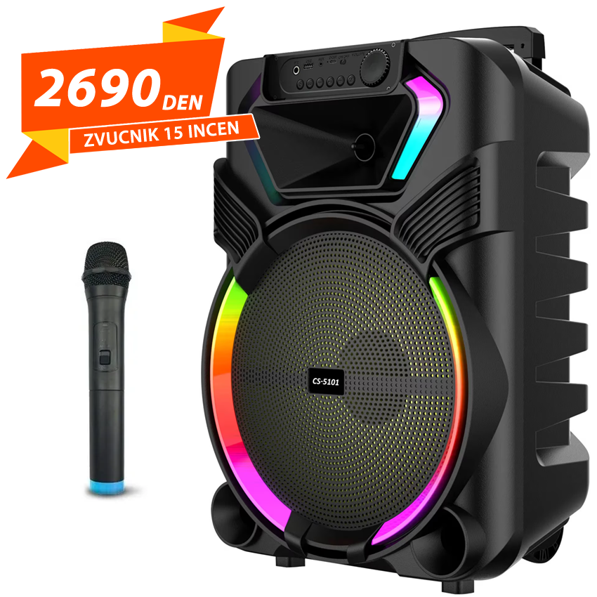 Karaoke Zvucnik 15 Incen + Bezicen Mikrofon – SPX MK